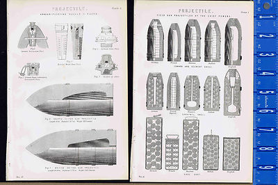 PROJECTILES: Field Gun, Armour-Piercing Shells, Shrapnel - 1880s ...