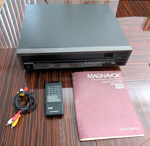 Vintage Magnavox CDV474 Laserdisc Player With Remote And Manual NEW ...