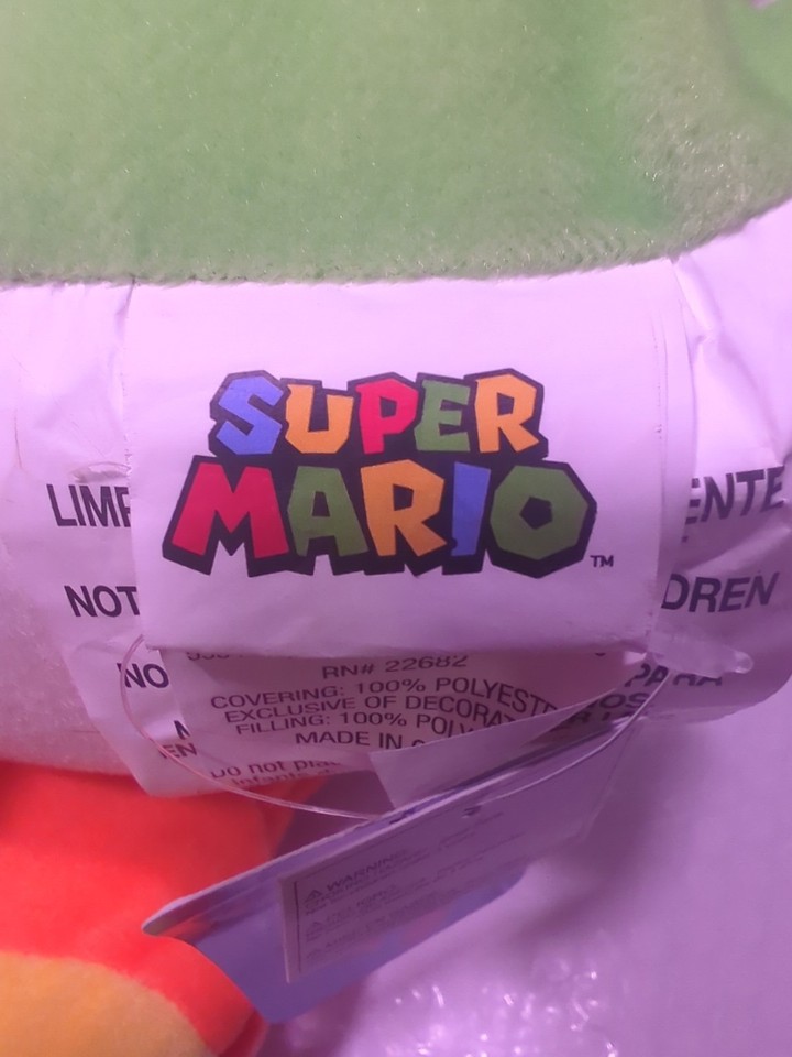 Nintendo Super Mario Yoshi 20" Cuddle Pillow Stuffed Animal With Pouch ...
