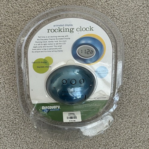 Discovery Channel Animated Display Rocking Clock Includes Date Alarm ...