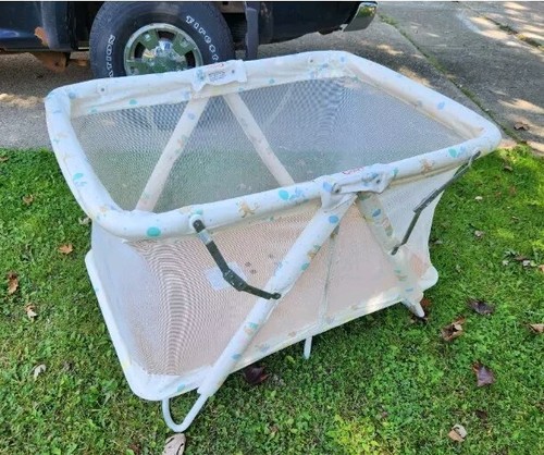 Vintage Century Playard Play Pen Folding Mesh Sided Baby Playpen Infant ...