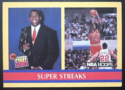 1990-91 NBA Hoops - Inside Stuff #385 Michael Jordan, Magic Johnson | eBay