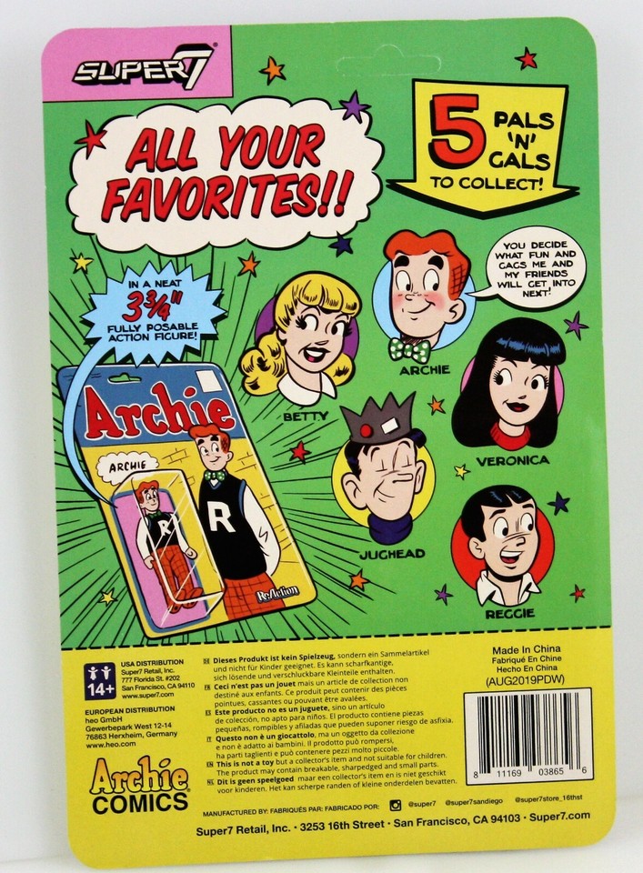 Archie Super 7 ReAction Action Figure New | eBay