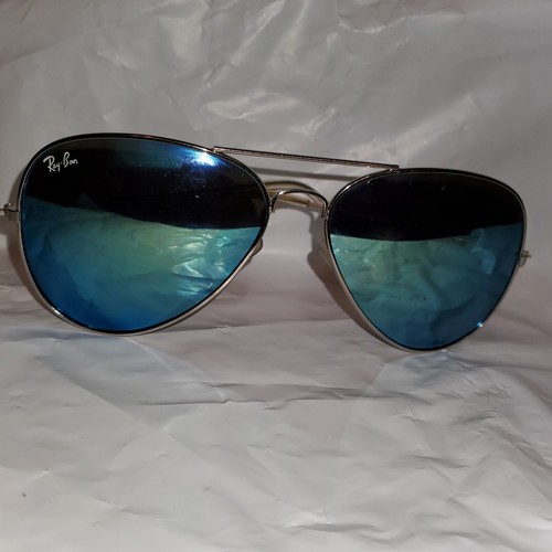 RAY BAN AVIATOR MIRROR SUNGLASSES GOLD WIRE DOUBLE BAR | eBay