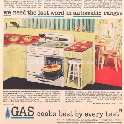1952 American Gas Hardwick CP Automatic Range kitchen photo art decor ...