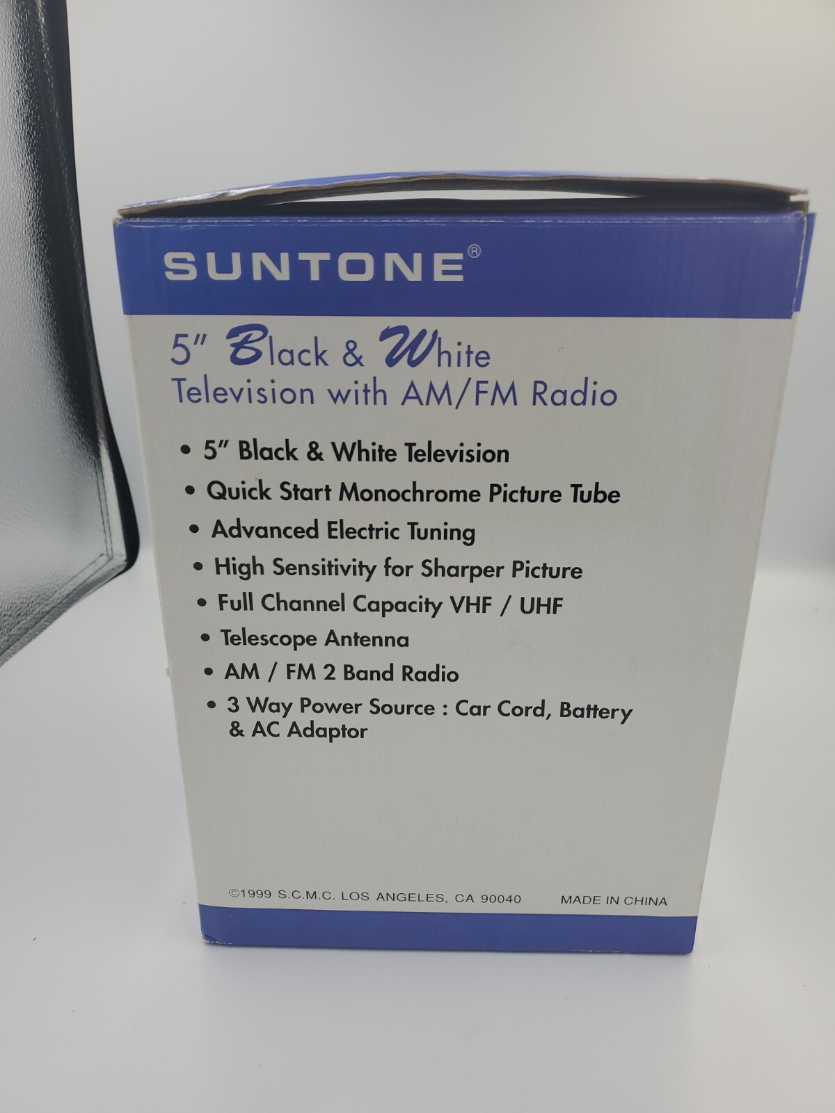 Vtg+Suntone+ELEC1900+5%22+B%26W+Analog+Television+AM%2FFM+Radio+A%2FV ...