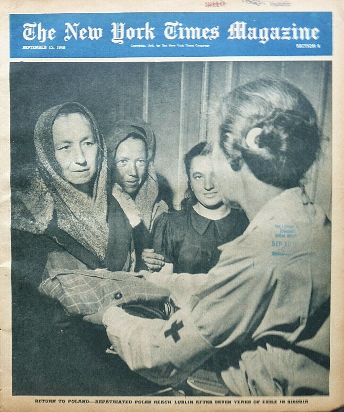 1946 September 15 POLAND EUGENE O'NEILL WALLACE HOGARTH FAIRFIELD CONN ...