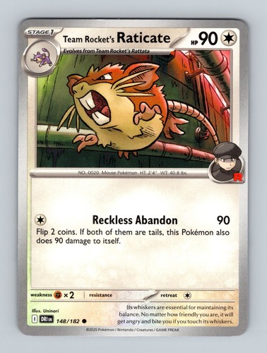 Pokemon TCG: SV10: Destined Rivals - Team Rocket's Raticate - (DRI ...