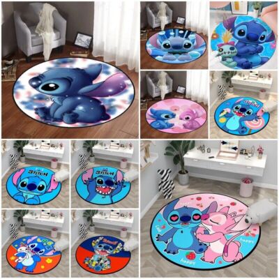 Lilo Stitch Round Floor Rug Bedroom Carpet Living Room Doormat Non-slip ...