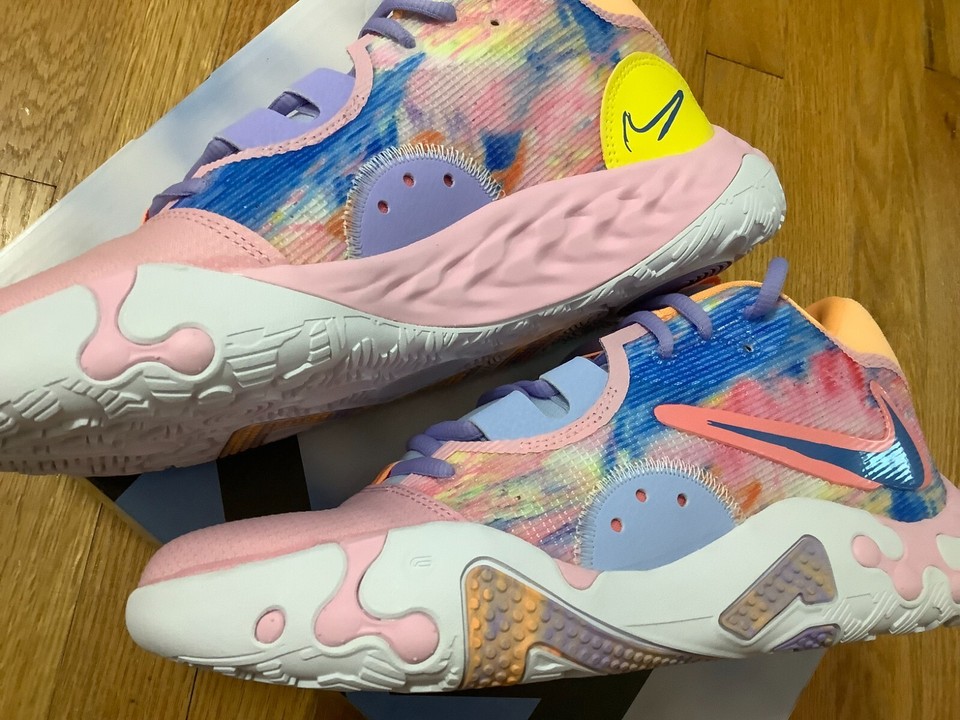 Nike PG 6 Painted Swoosh Paul George DO9824-100 PINK BLUE ORANGE WHITE ...