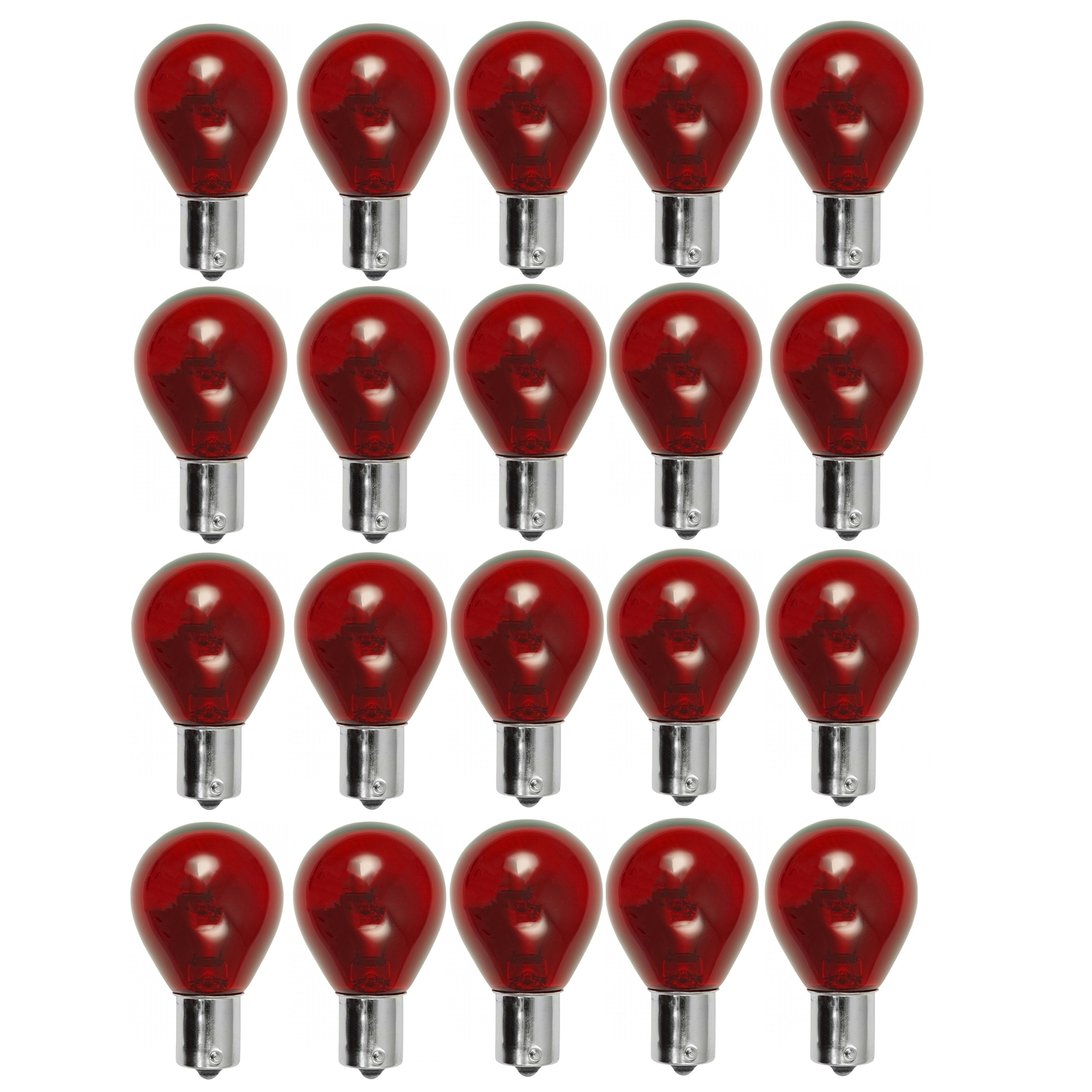 20-Pack OCS Parts #311 Red Light Bulbs | 28 Volt S11 Miniature BA15S ...