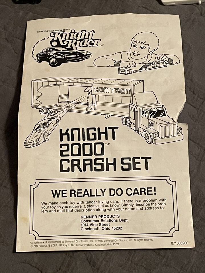 Knight Rider - Knight 2000 Crash Set With Box Vintage Kenner 1983 USED ...