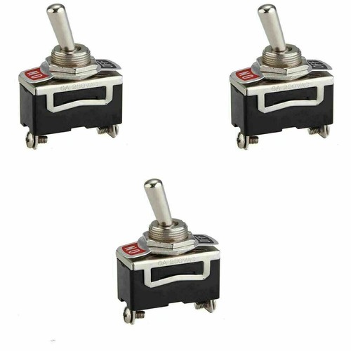 5x 12V Heavy Duty Toggle Flick Switch ON/OFF Car Dash Light Metal SPST ...