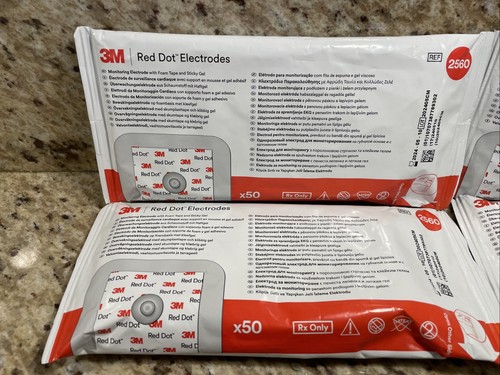 3M 2560 Red Dot Monitoring ECG Electrodes - Case of 200 ( 4 Packs Of 50 ...