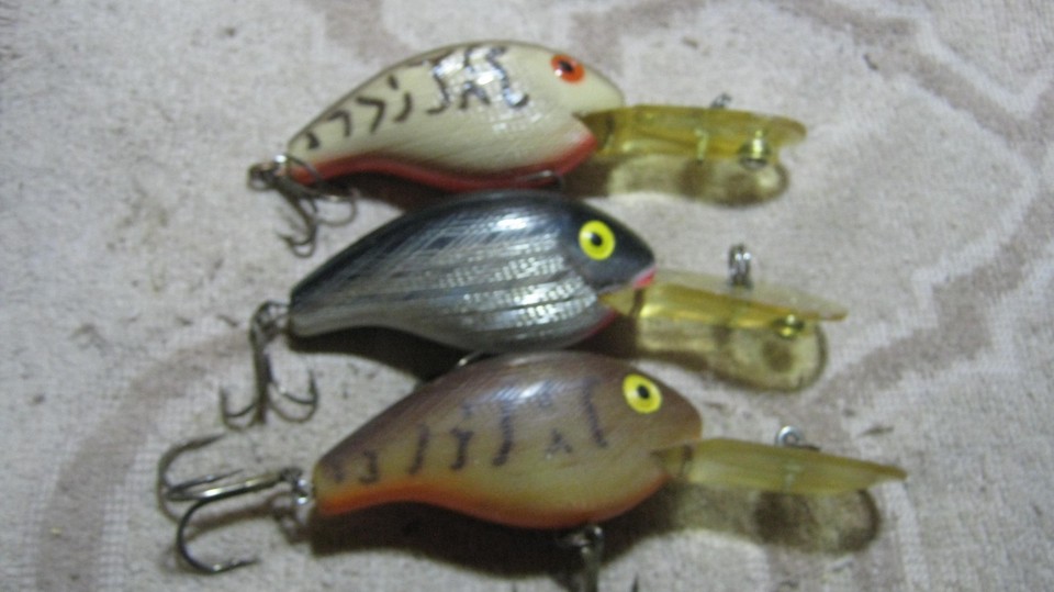 Three Vintage Rebel Deep Mini R Rattling Diving Lure Lures Two Have ...