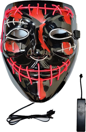 Double Color Led - Halloween Led Mask - Led Face Mask - Led Purge Mask ...