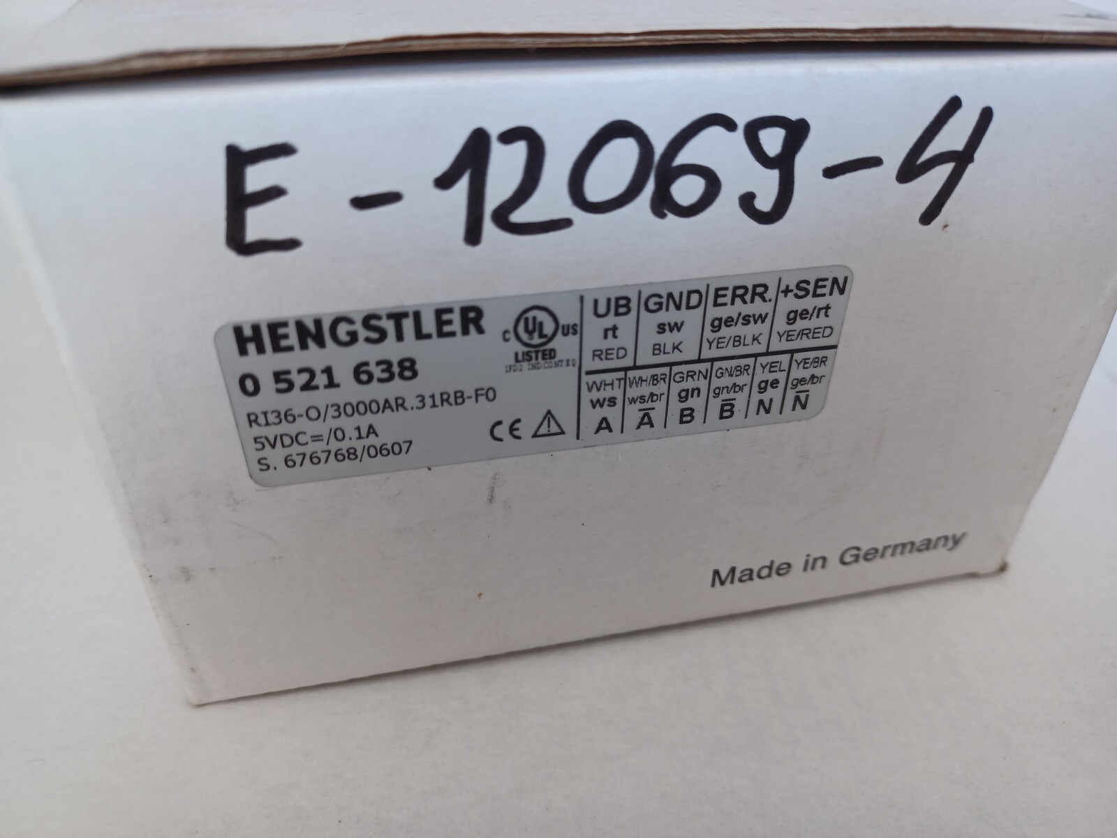 Hengstler Incr. Encoder / Drehgeber RI36-O/3000AR.31RB-F0 / 0521638 Neu ...
