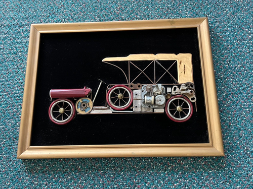 UNIQUE HANDMADE 1929 PACKARD CAR PICTURE made with recyled objects | eBay