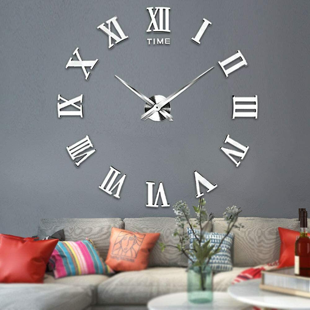 Clock Wall Decal High Definition Pics Frameless Wall Clock – LEDSone