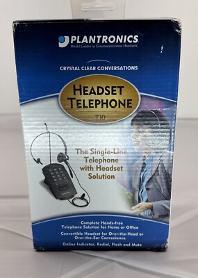 PLANTRONICS Headset Telephone T10 Single Line Hands-Free Convertible ...