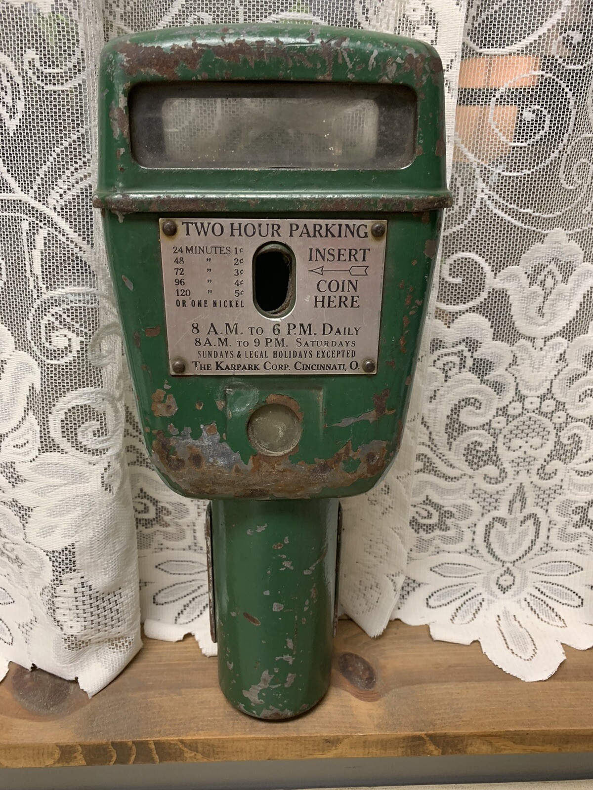 Vintage Watchmakers Estate 2 Hour Karpark Parking Meter Casing Only | eBay