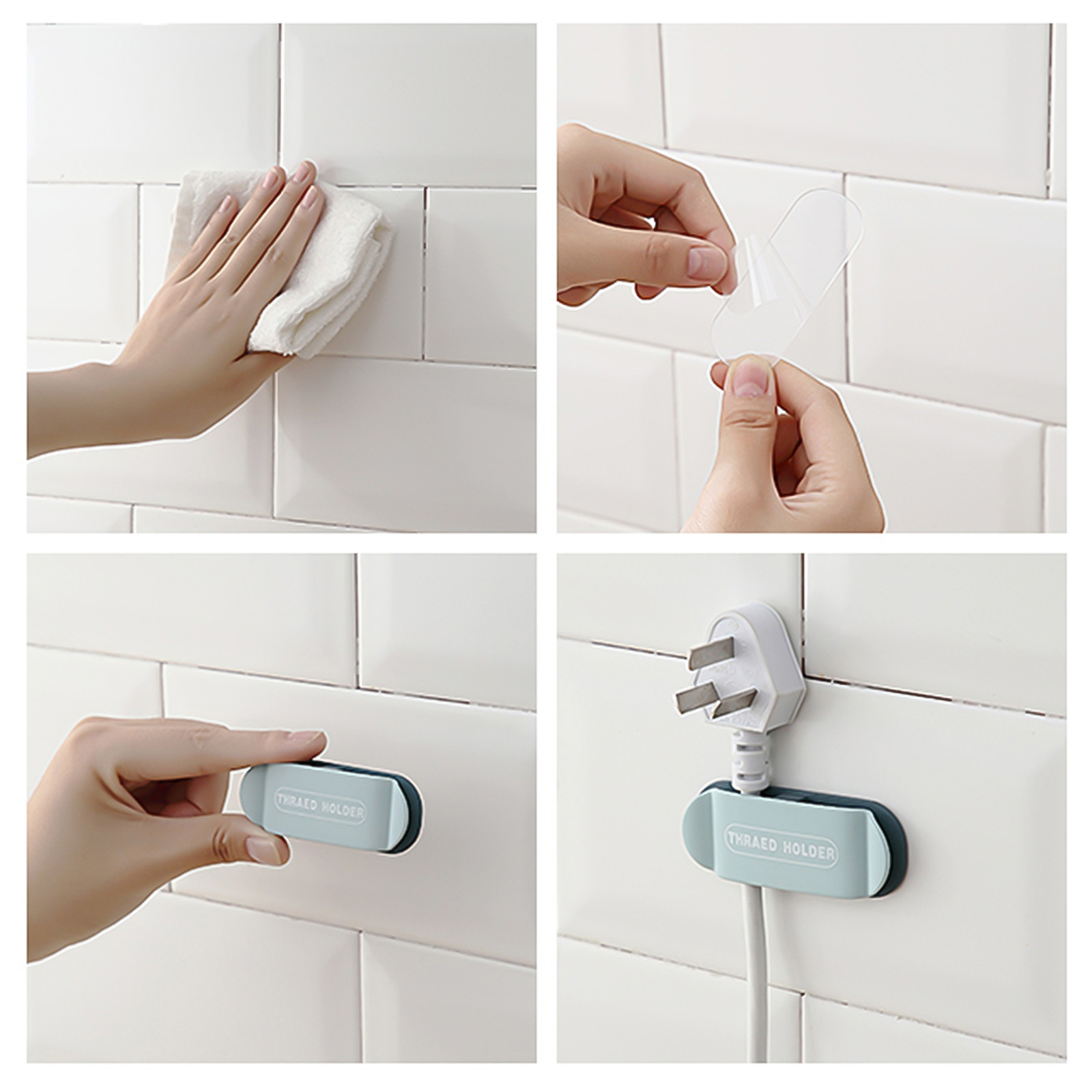 Cable Organizer Wall-mounted Strong Load-bearing Punch Free Cable Hook ...