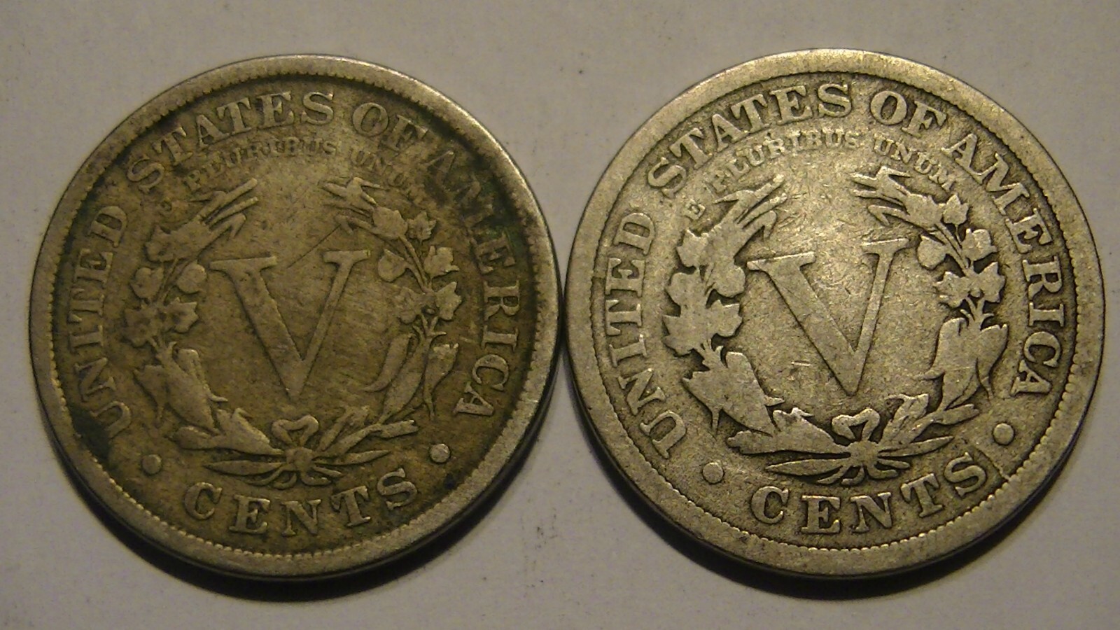 LIBERTY HEAD V NICKEL ANTIQUE UNITED STATES 5 CENTS COINS SET LOT GROUP ...