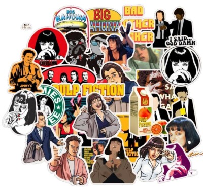 Pulp Fiction Classic Movie Themed Set of 50 Assorted Stickers Decal Set ...
