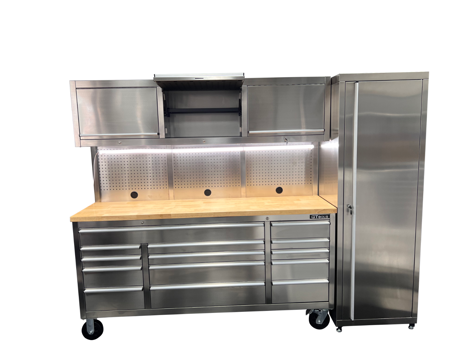 3M Stainless Steel Garage Workbench System Tool Chest Rolling Cabinet ...