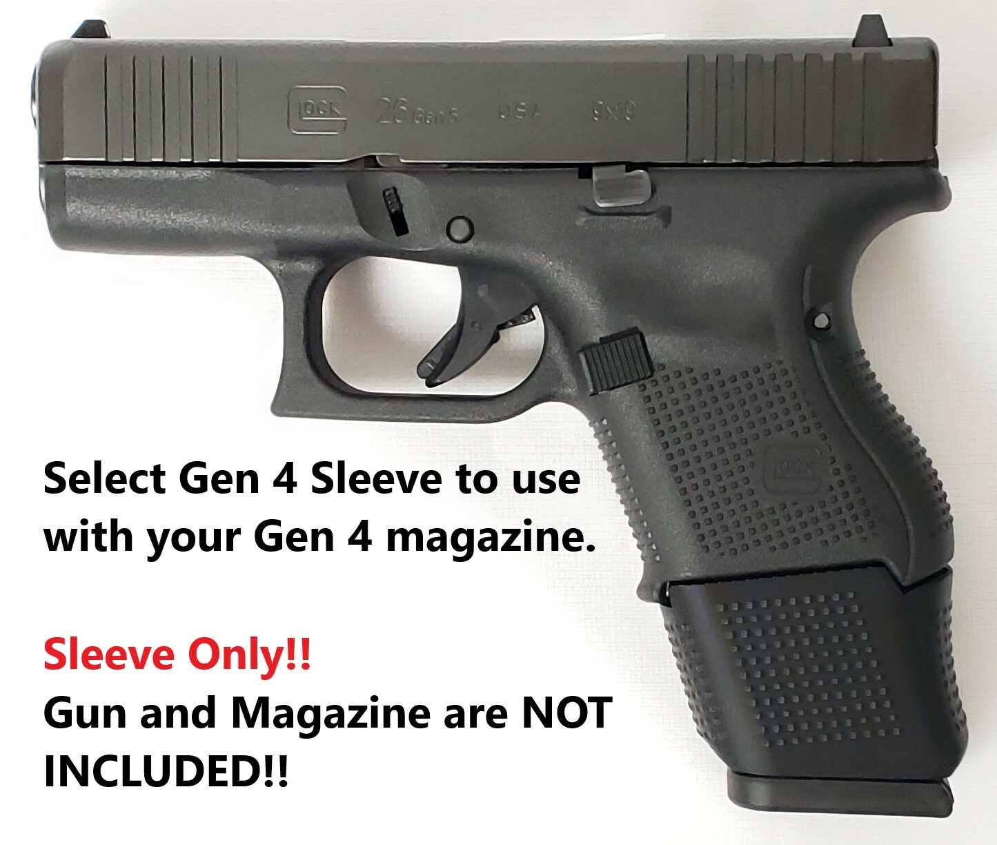 Magazine Sleeve/Spacer/Adapter Glock G26/G27 With Glock G17/G22 ...