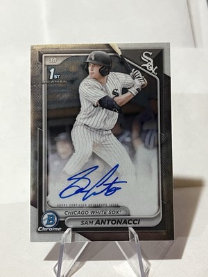2024 Bowman Draft Chrome SAM ANTONACCI 1st Prospect Auto #CPA-SA WHITE ...