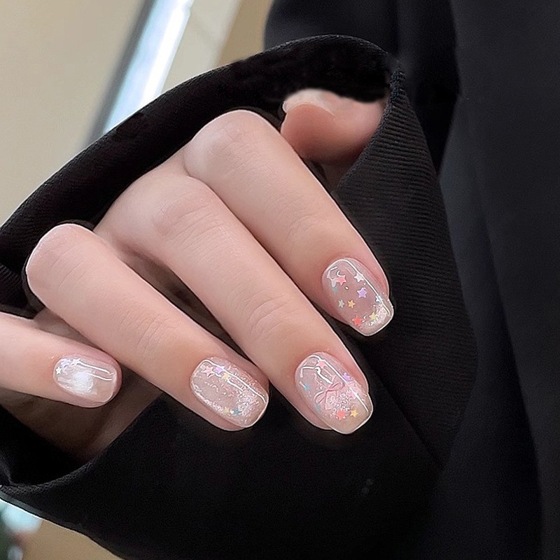 Cute Star Shape Macaron Color Nail Glitter For Nail Art Nail Charm ...
