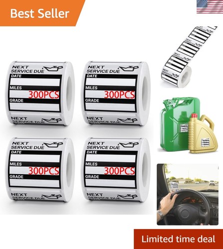 Oil Change Reminder Stickers - 1200 Pcs 2”x 2” Vinyl Labels for ...