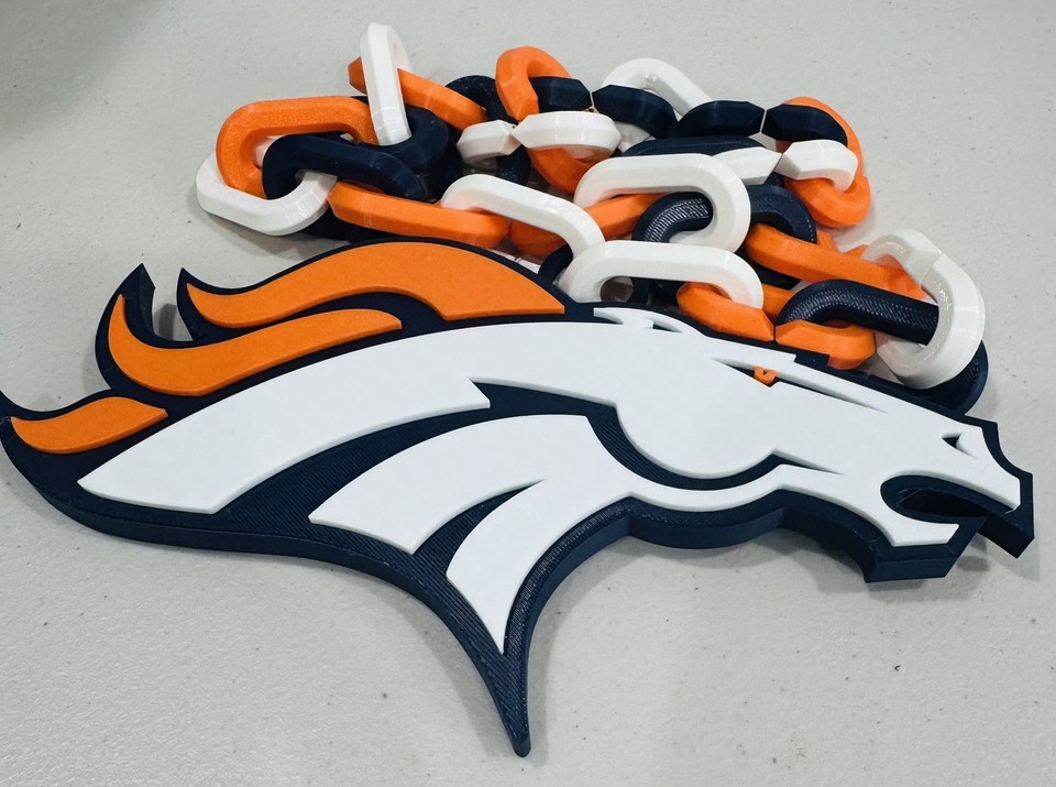🔥Denver Broncos Oversized Bold Fan Chain 3d printed (FAST FREE SHIPPING ...