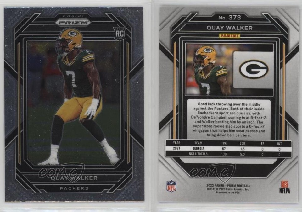 2022 Panini Prizm Rookies Quay Walker 373 Rookie Rc 0ym4 Ebay