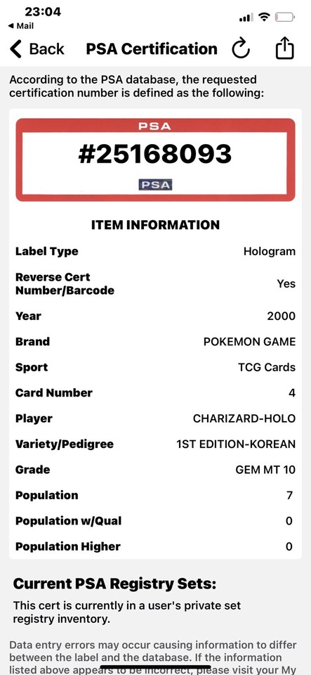 2000 Pokémon Charizard 4/102 PSA 10 HOLO 1st édition korean Base Set ...