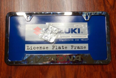 Suzuki Verona Genuine Polished Stainless Steel License Plate Frame ...