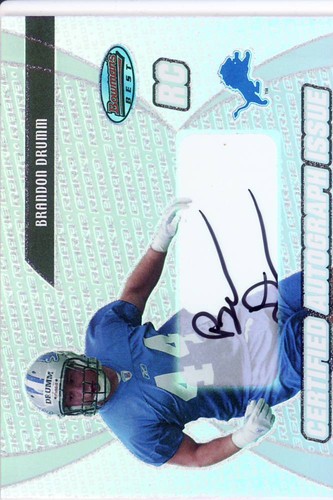 brandon drumm rookie rc draft auto autograph lions colorado buffaloes ...