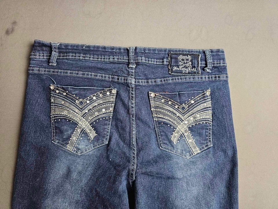 Secretly Evil Jeans Womens 19/20 Blue Denim Dark Wash Low Rise ...