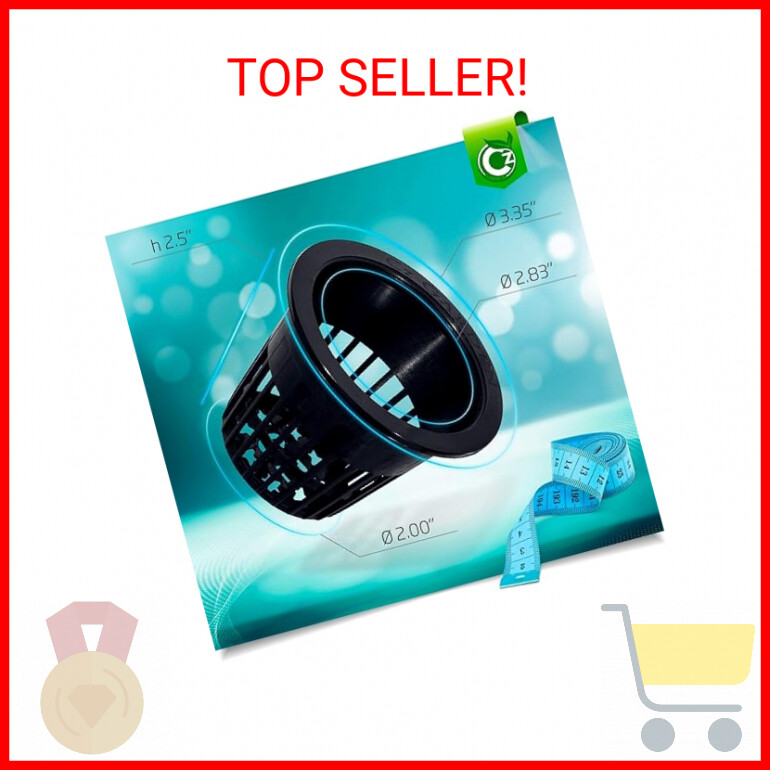 Cz Garden Supply 3 inch Net Cups Heavy Duty Pots Wide Rim Design ...