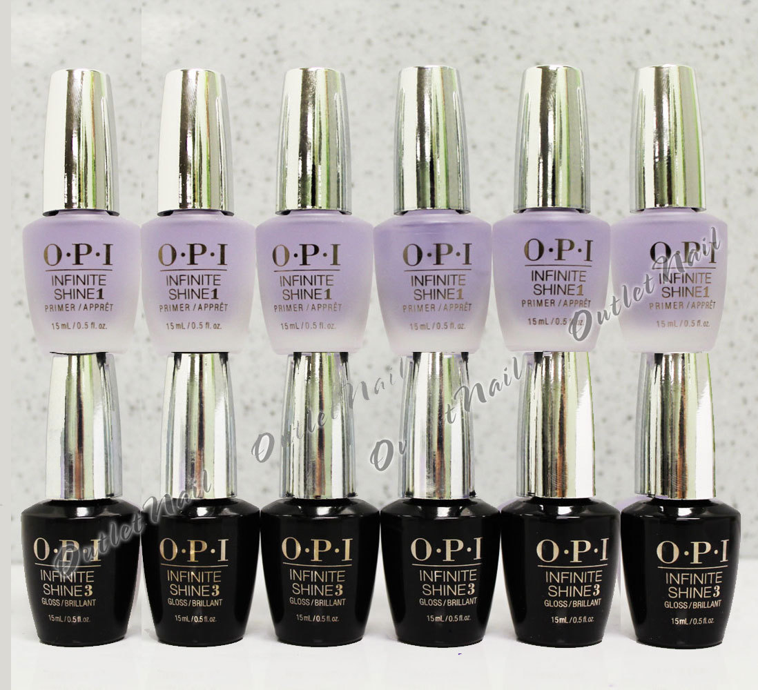 OPI INFINITE SHINE SET: 6 Prime Base + 6 Gloss Top Coat 15ml/ 0.5 oz ...