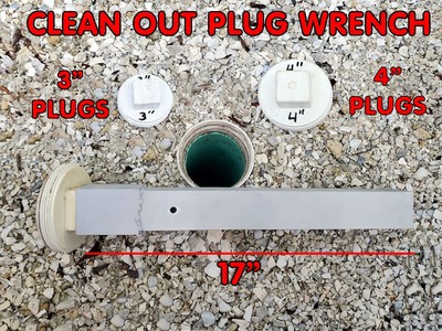 Clean out plug wrench for 3" and 4" sewer plugs. Sewer plug removal ...