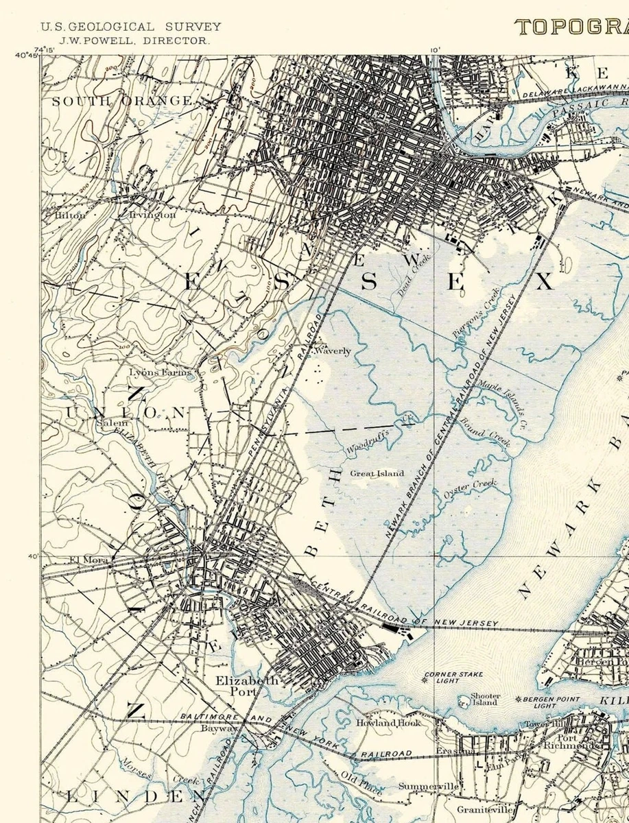 Staten Island Topographic Map