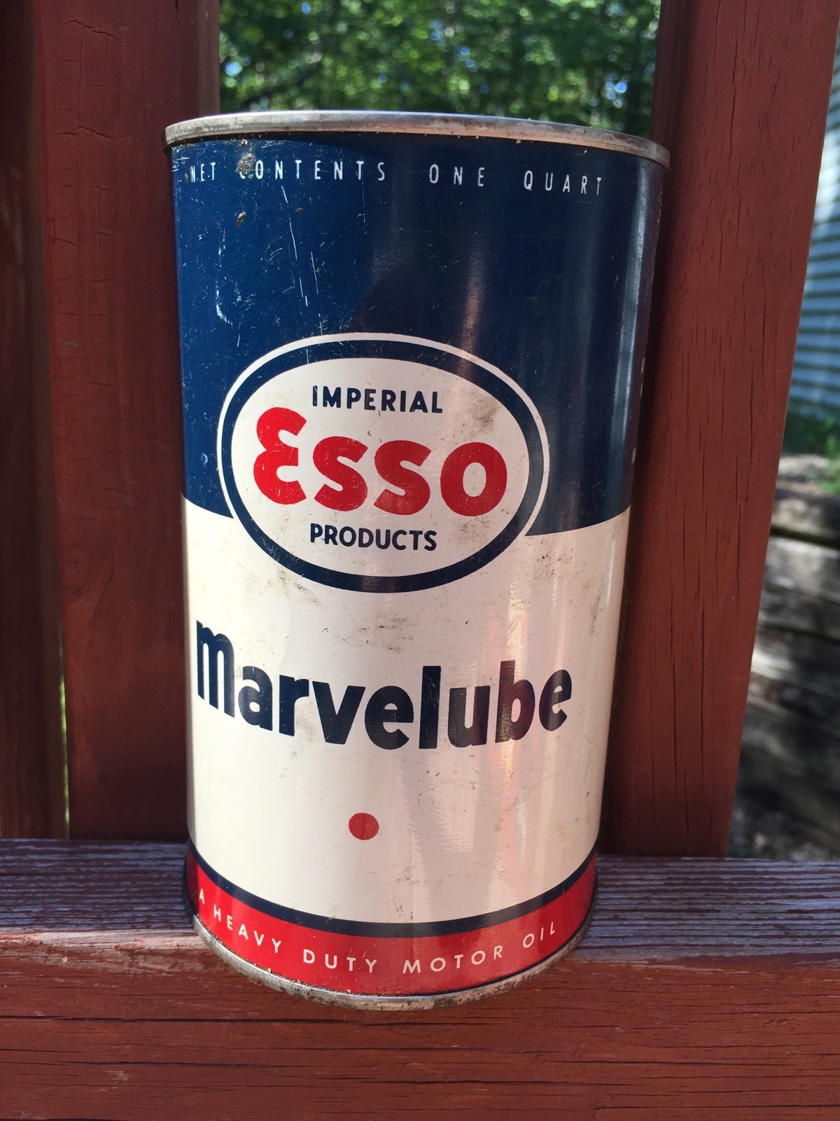 Vintage Imperial Oil Limited ESSO Marvelube Motor Oil 1 Quart Can Sign ...