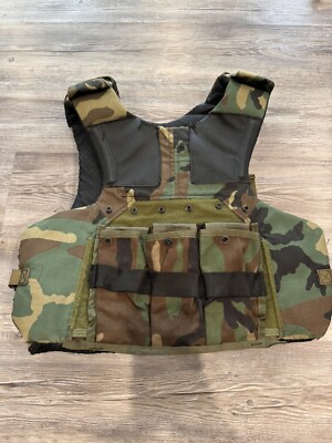 OLDGEN SOF Woodland M81 Plate Carrier Vest, Pouches, Camo, Snap-Grid ...