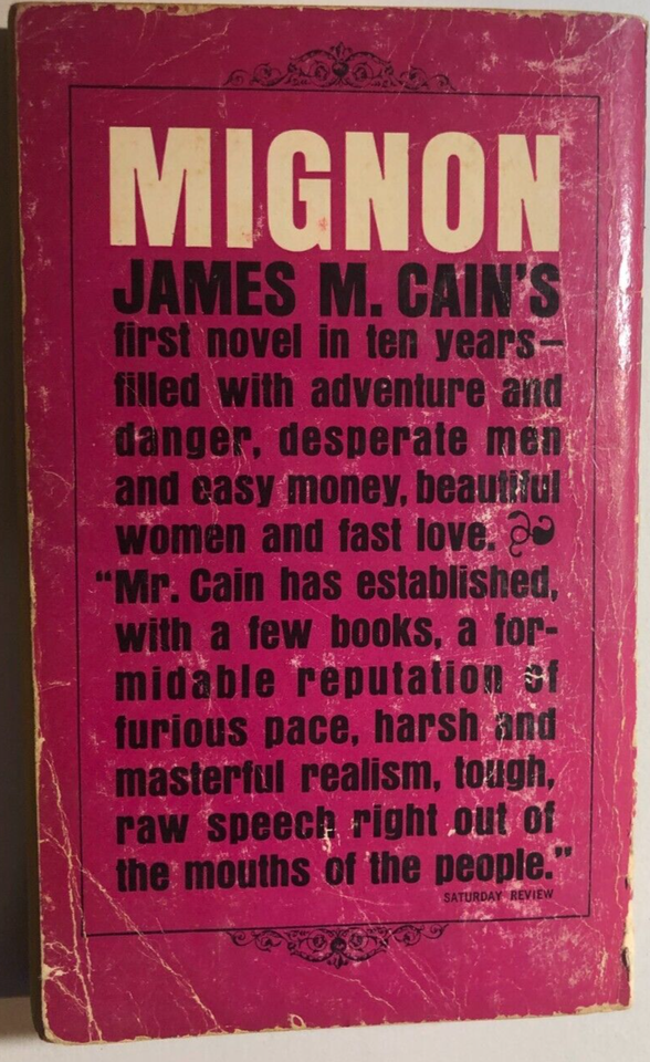 MIGNON by James M. Cain (1963) Bantam paperback 1st | eBay