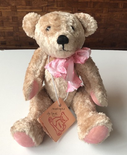 NWT Small Teddy Bear Handmade by Cyndi Rayon Plush Velveteen Paws ...