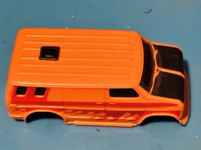 AFX Aurora Orange Black Red Van Body Only | eBay