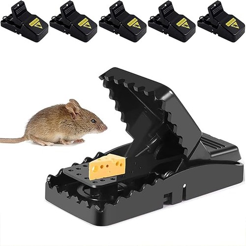 Mouse Trap, 6 Packs Reusable Mice Snap Traps for Indoors, Anti Rodent ...
