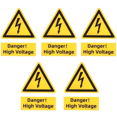 5 Pcs Safety Warning Reflective Sticker Caution High Voltage Stickers ...
